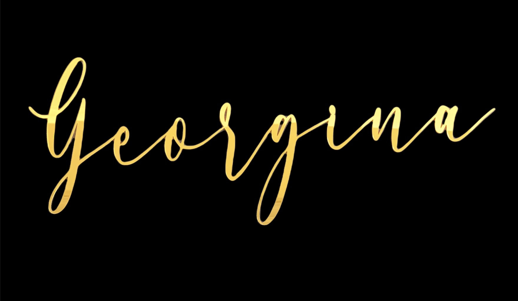 Mirror Perspex Laser Cut Name | Woodpecker Laser Designs